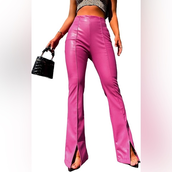Amazon | Pants & Jumpsuits | Pleather Flare Pants | Poshmark